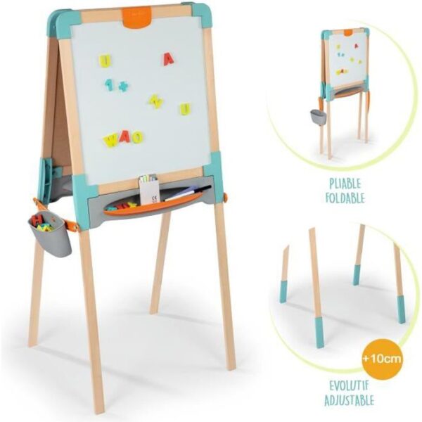 Tableau Bois - Pliable et Evolutif - Double Face Blanche-Chevalet ...